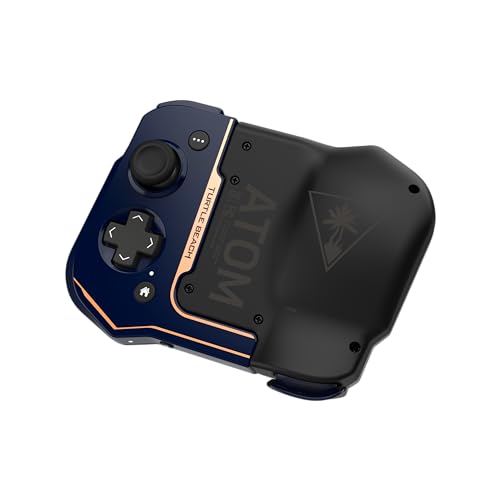 Turtle Beach Atom Mobile Game Controller with Bluetooth for Cloud Gaming on iPhone with Compact Shape, Console Style Controls & Low Latency Bluetooth β Cobalt Blue