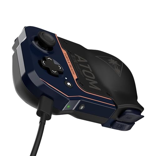 Turtle Beach Atom Mobile Game Controller with Bluetooth for Cloud Gaming on iPhone with Compact Shape, Console Style Controls & Low Latency Bluetooth β Cobalt Blue