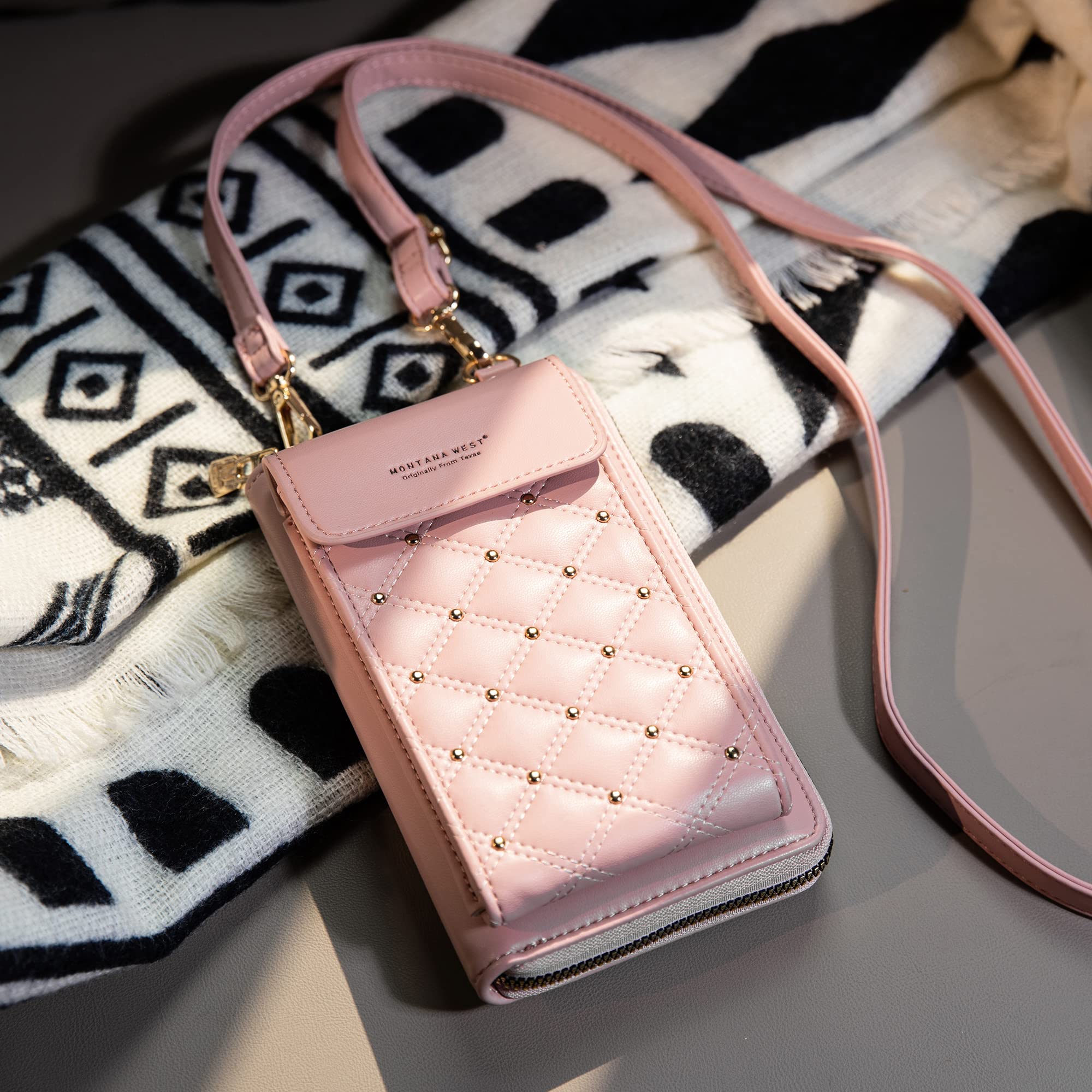 Montana West Small Crossbody Cell Phone Purse for Women RFID Blocking Cellphone Wallet Purses Travel Size MWC-110PK