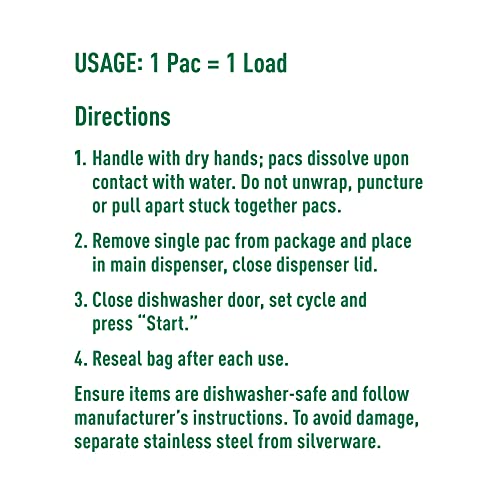 Amazon Brand - Presto! Triple Action Dishwasher Pacs, Fresh Scent, 70 Count