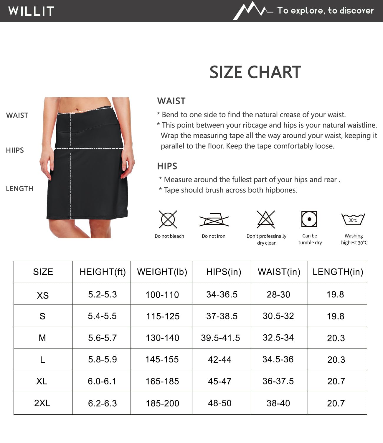 Willit Women's 20" Knee Length Skorts Skirts Golf Tennis Skirts Modest Athletic Casual Skorts with Pockets UV Protection Black M
