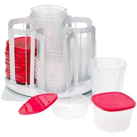 Spin N Store Swirl Around Carousel Organizer - Compact Storage for Your Food Containers! by JUMBL