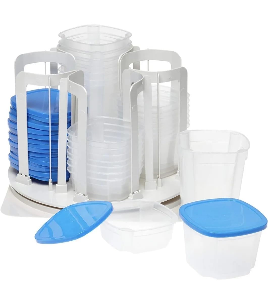 Spin N Store Swirl Around Carousel Organizer - Compact Storage for Your Food Containers! by JUMBL