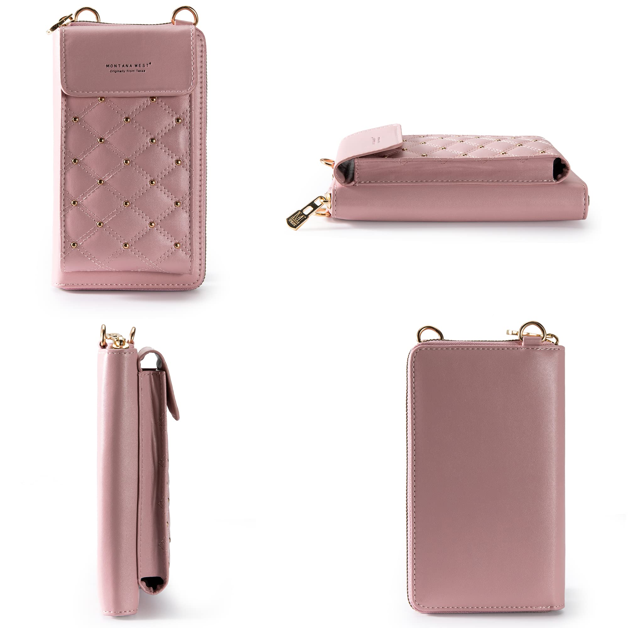 Montana West Small Crossbody Cell Phone Purse for Women RFID Blocking Cellphone Wallet Purses Travel Size MWC-110PK