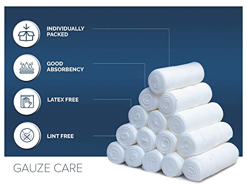 Gauze Rolls Pack of 24 β Premium Quality Lint and Latex-Free 4 inches x 4.1 Yards Conforming Stretch Bandages Designed for Effective Wound Care & Comfort - Ideal for use as a Mummy wrap