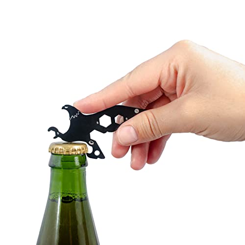PMR-EXPORTS | Multitool Keychain (Eagle & Key) Two Pack Multitools Eagle Key Good for Adults Teens Men or Woman Multi-tool mechanic Unexpected defense against raiders stealers, Charcoal Gray, 5x5x.25