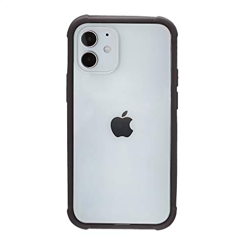 Amazon Basics Shockproof and Protective Case for iPhone 12 mini, Clear and Black
