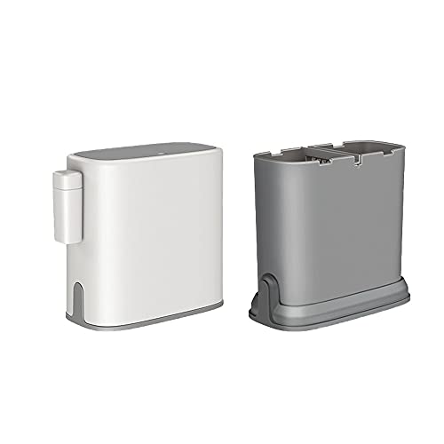 UNNIQ Trash can, Plastic Trash Can with Lid, Rectangular Garbage Container Bin for Bathroom,Bedroom,Kitchen and Office
