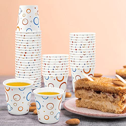 Unves 600 Pack Disposable 3 oz Paper Cups, Small Bathroom Cups Colorful Mouthwash Cups Paper Coffee Cups Cold Beverage Drinking Cup for Picnic, Barbecue, Party, Travel and Event