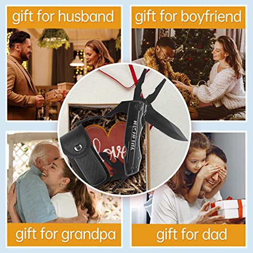 Gift For Dad, Multitool Pocket Knife, Cool Gadgets For Men, Christmas Birthday Gifts For Men Him Dad, Grandpa Fathers Gift Day From Wife Son Daughter.