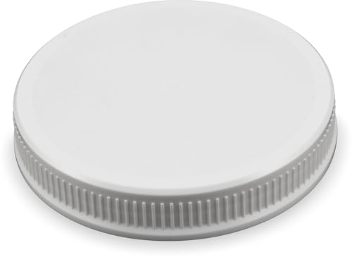 Carlisle FoodService Products Stor N' Pour Bottle Caps Lids with Stacking Ridge for Bar, Kitchen, And Restaurants, Plastic, 3.5 Inches, White, (Pack of 12)