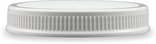Carlisle FoodService Products Stor N' Pour Bottle Caps Lids with Stacking Ridge for Bar, Kitchen, And Restaurants, Plastic, 3.5 Inches, White, (Pack of 12)