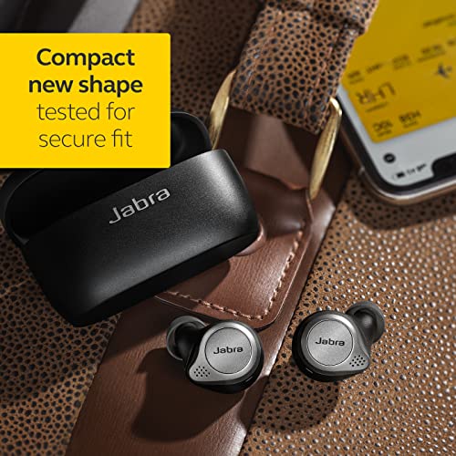 Jabra Elite 75tβ True Wireless Earbuds with Charging Case, Titanium Black β Active Noise Cancelling Bluetooth Earbuds with a Comfortable, Secure Fit, Long Battery Life, Great Sound