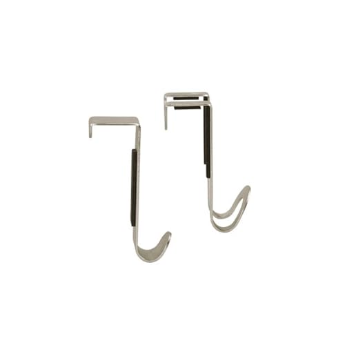 Spectrum Diversified Over the Cabinet Door Hook, 2 Count (Pack of 1), Brushed Nickel