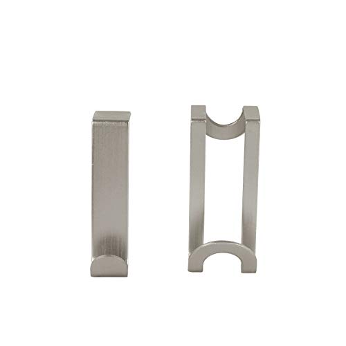 Spectrum Diversified Over the Cabinet Door Hook, 2 Count (Pack of 1), Brushed Nickel