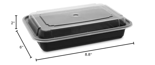 Pactiv Newspring 28-oz. Versatainer Rectangular Food Containers, 150 Containers (PACNC868B)