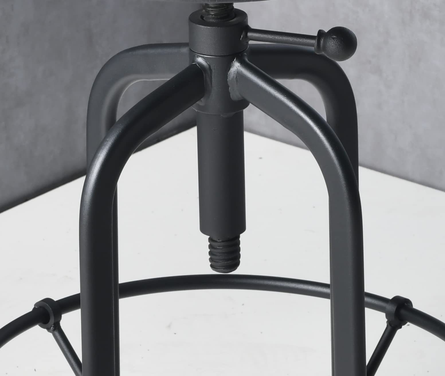 Set of 2 Industrial Bar Stool,Kitchen Stool-Adjustable Swivel Vintage Pu Leather Bar Stool-Rustic Bar Stool with Cushion Seat-Metal Iron Pipe Stool-Extra Tall Pub Height 25.39-31.29 Inch,Fully Welded