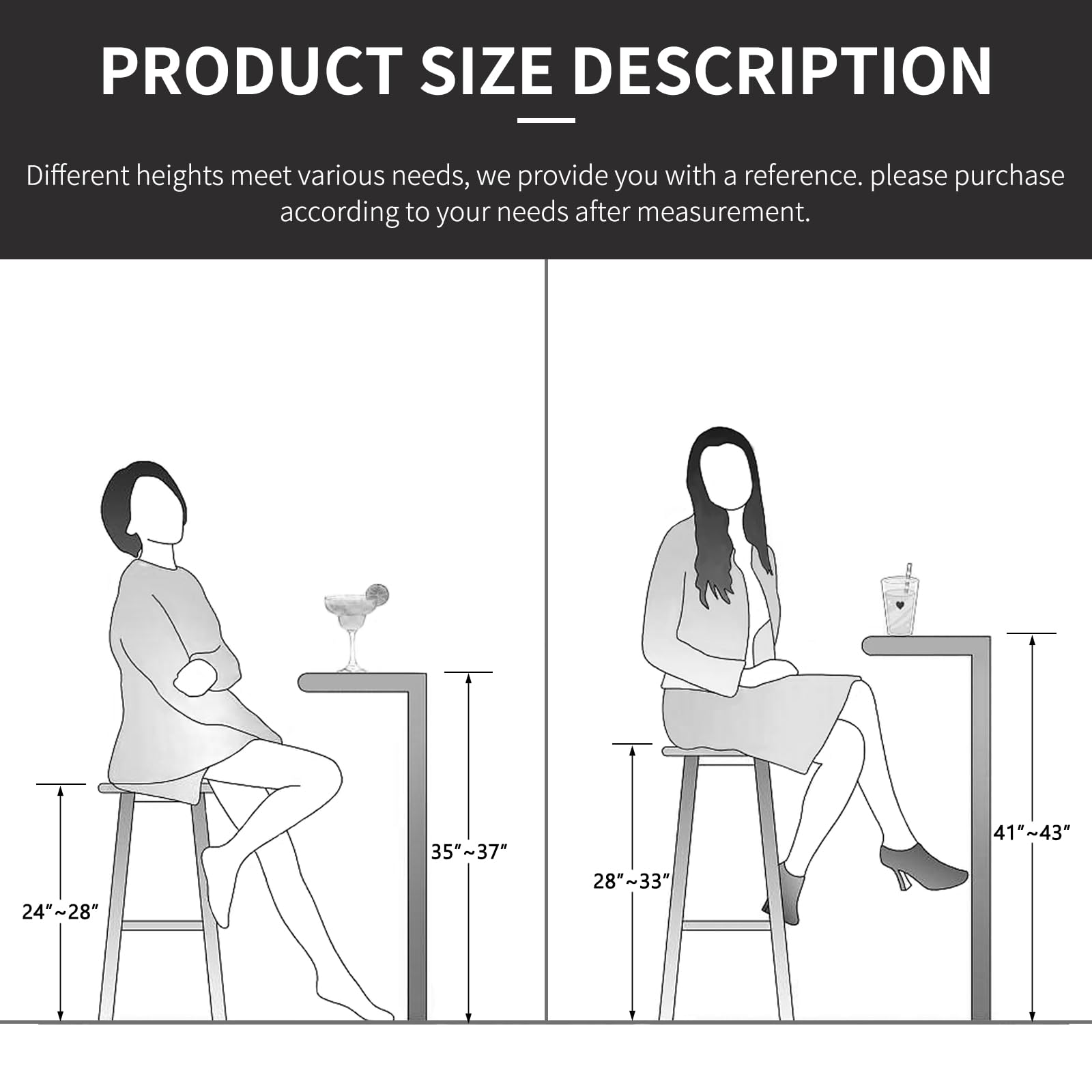 Furnimart 30 inches Modern Round Bar Stools Set of 2, Upholstered Dining Chair Stool with Gold Footrest for Kitchen Island Coffee Pub Shop Bar Height (Velvet-Black)