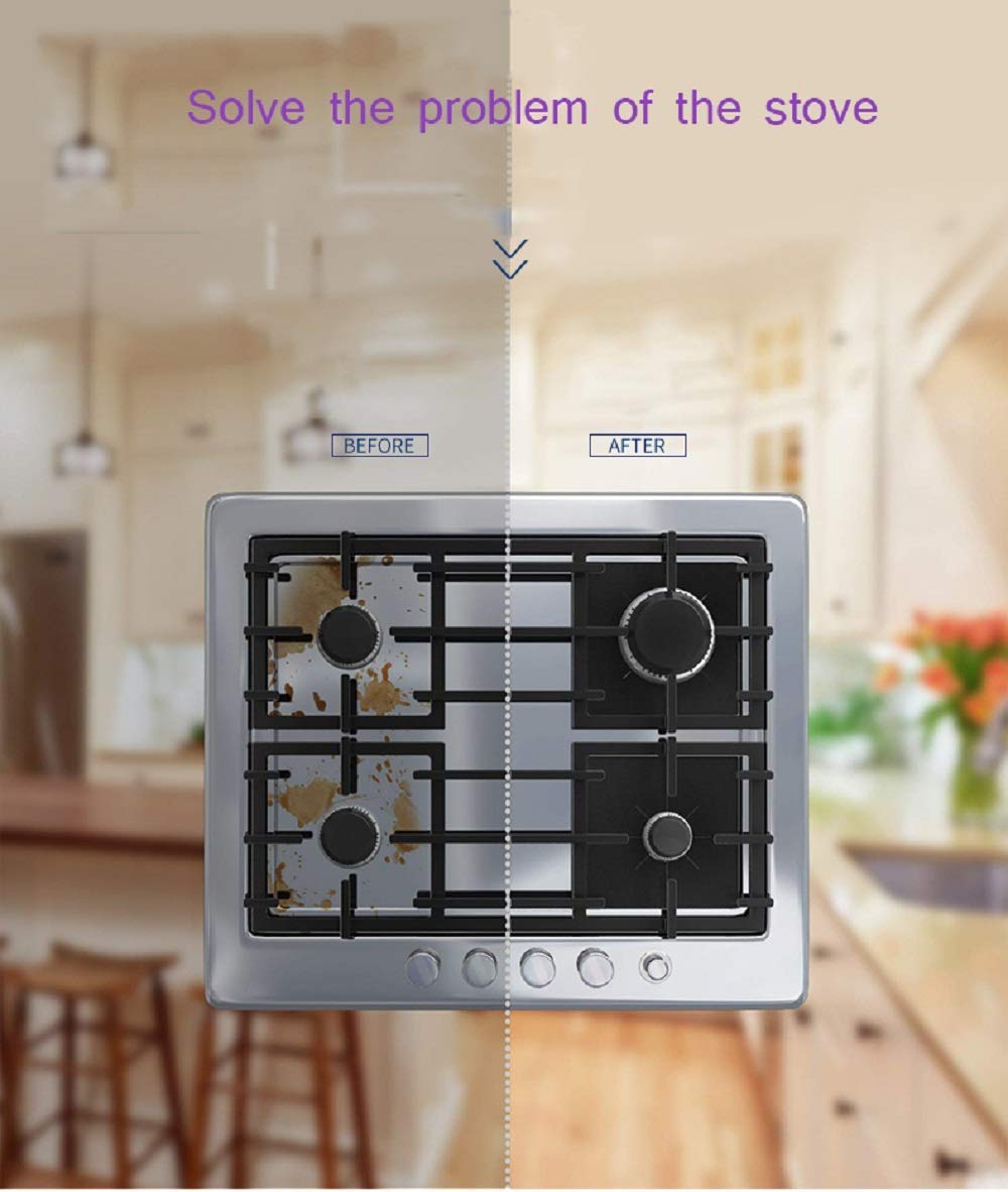 liboyixi Stove Burner Covers 8 Pack Reusable Gas Range Cuttable,Easy to CleanProtectors,Non-stick Stovetop Burner Liner Cover-Size 10.6"x 10.6"-Double Thickness 0.2mm,BPA Free, Heat-resistant。