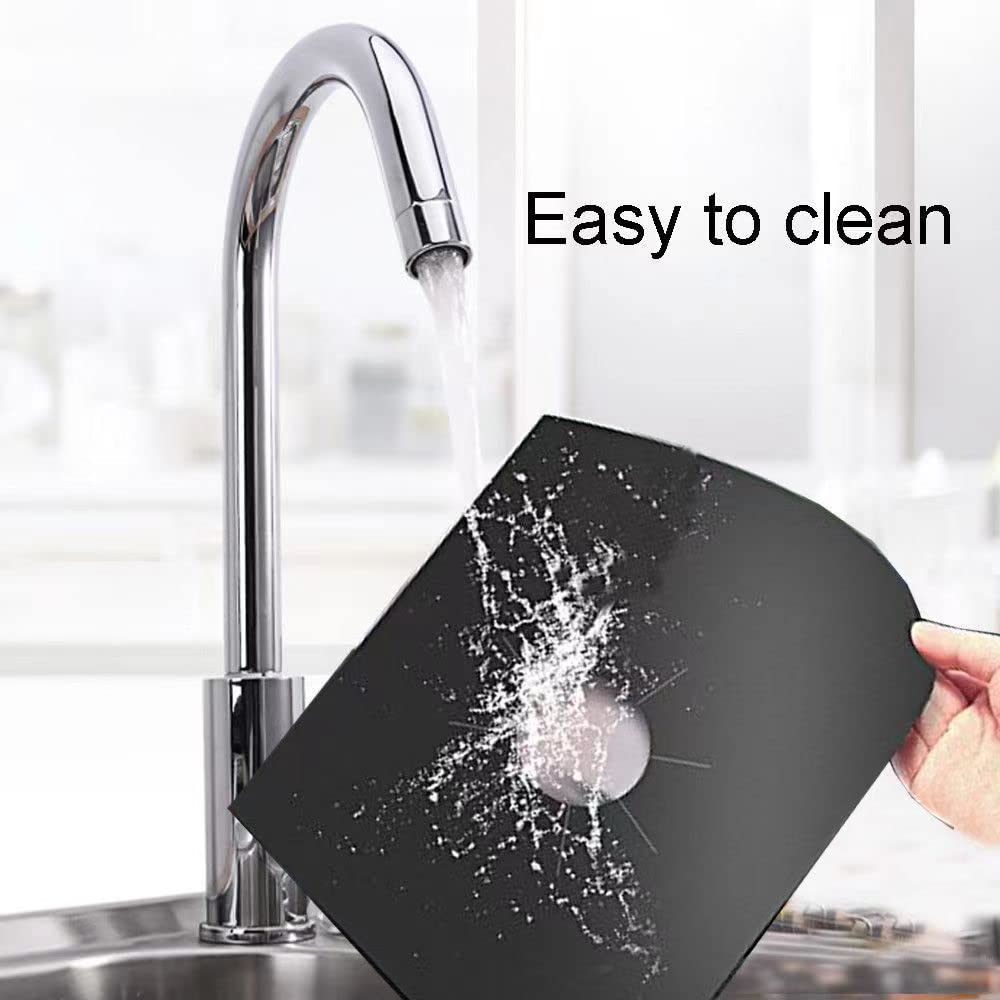 liboyixi Stove Burner Covers 8 Pack Reusable Gas Range Cuttable,Easy to CleanProtectors,Non-stick Stovetop Burner Liner Cover-Size 10.6"x 10.6"-Double Thickness 0.2mm,BPA Free, Heat-resistant。