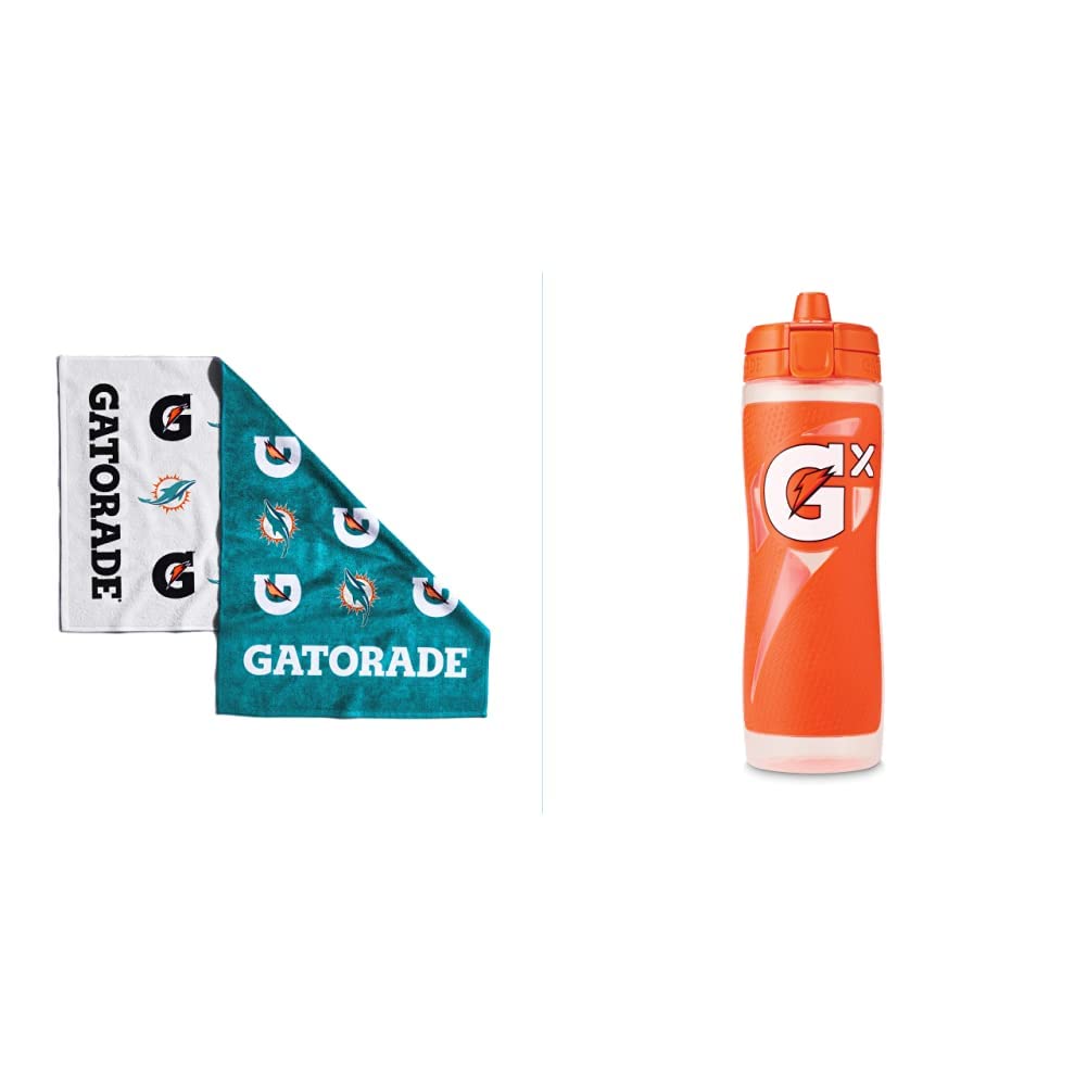 Gatorade Miami Dolphins Towel Gx Bottle, Orange