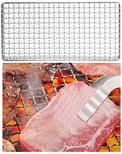 DZRZVD-The Bushcraft Backpacker's Grill Grate - Welded Stainless Steel Mesh (Camping Fire Rated)-5.9"X11.8"