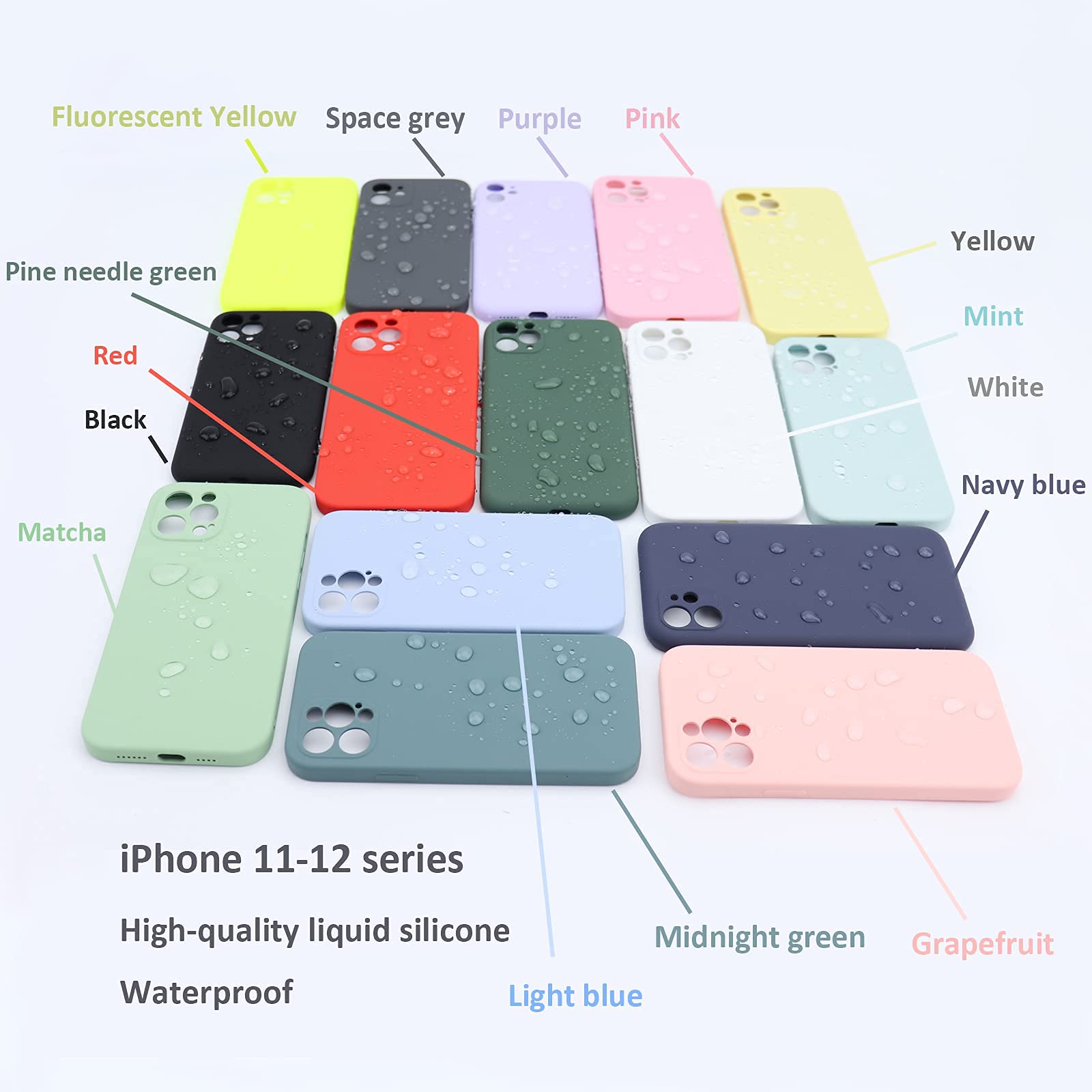 ANDATE Compatible with iPhone 12 Mini Case Silicone Pink, Soft Liquid Silicone Rubber Case Full-Body Protective Case Cover for iPhone 12mini- 5.4 Inch