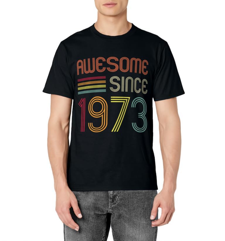 Awesome Since 1973 51st Birthday Retro T-Shirt