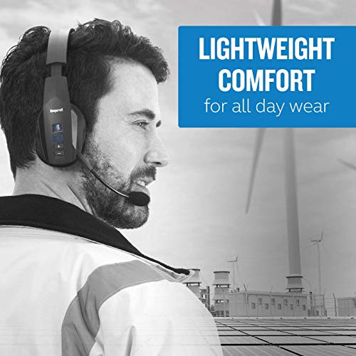 BlueParrott B450-XT Noise Cancelling Bluetooth Headset – Updated Design with Industry Leading Sound, Long Wireless Range, Up to 24 Hours of Talk Time, IP54-Rated - (Renewed)