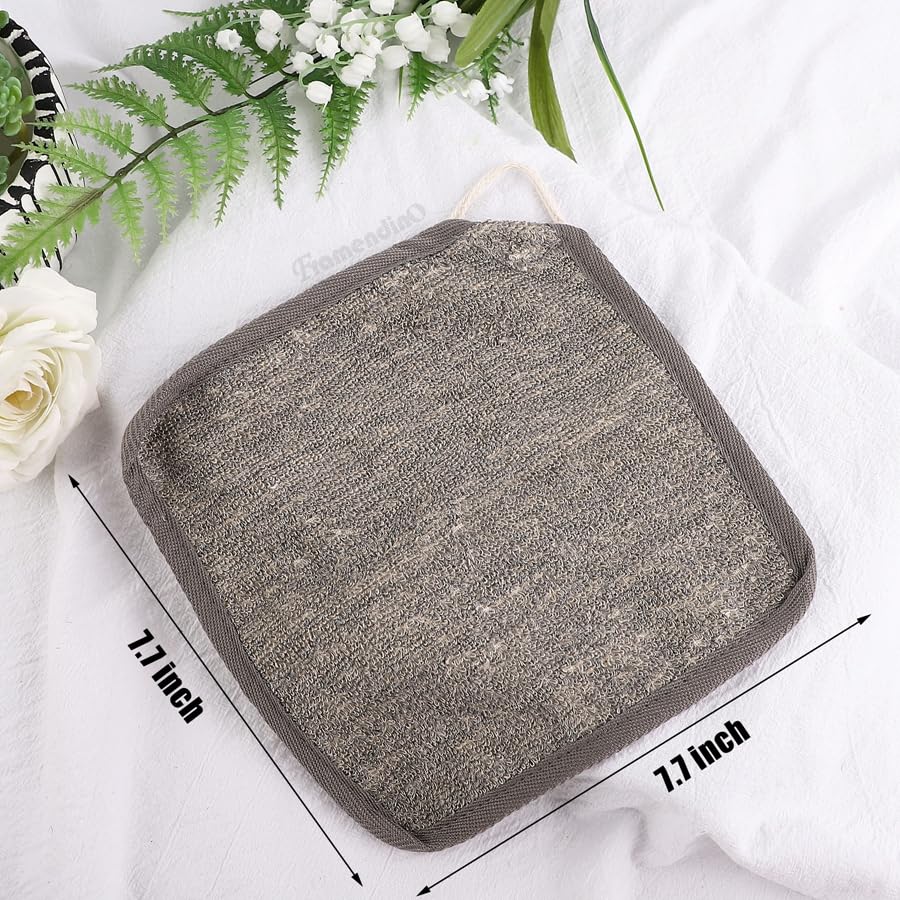 Framendino, 3 Pack Dual-Textured Exfoliating Washcloth with Soft and Scrubbing Side Body Exfoliation Wash Clothes for Bath Shower