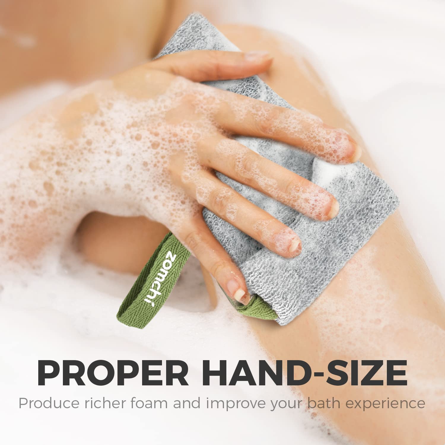 ZOMCHI 2 Pieces of Soap Bags with Gentle Roughness, Soap Savers for Bar Soap, Body Scrubbers for Use in Shower, Soap Exfoliating Bag