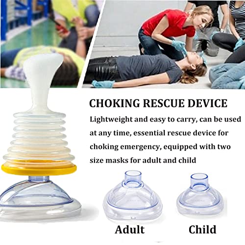 Choking Emergency Device, Missfeel Portable Choking Rescue Device, First Aid Kit with Masks for Adults and Kids, First aid Asphyxia Equipment