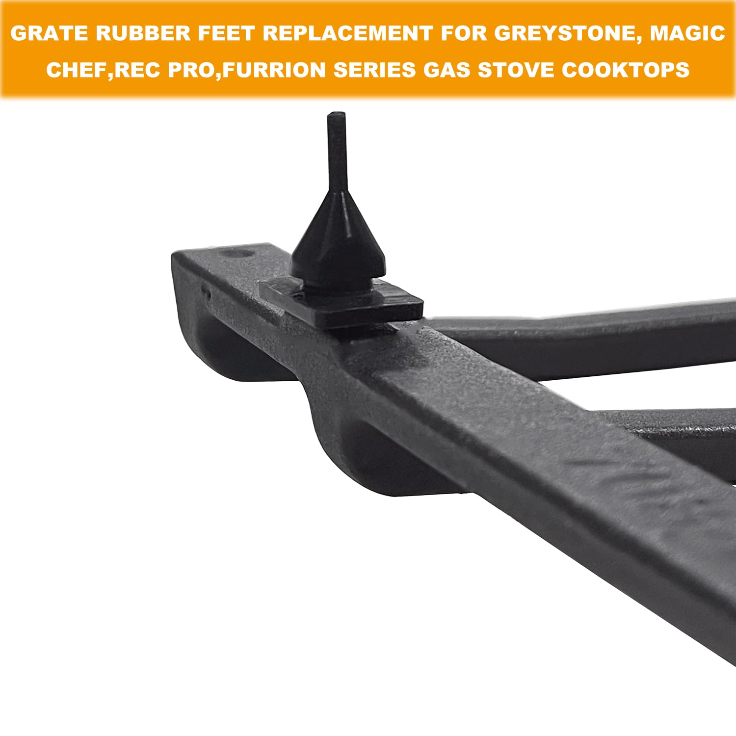 GABEROAD Grate Rubber Feet Compatible with Greystone Magic Chef Rec pro Gas Stove Top Range Grate Foot Rubber Pads Stove Parts Rubber feet Bumpers 10 Pack