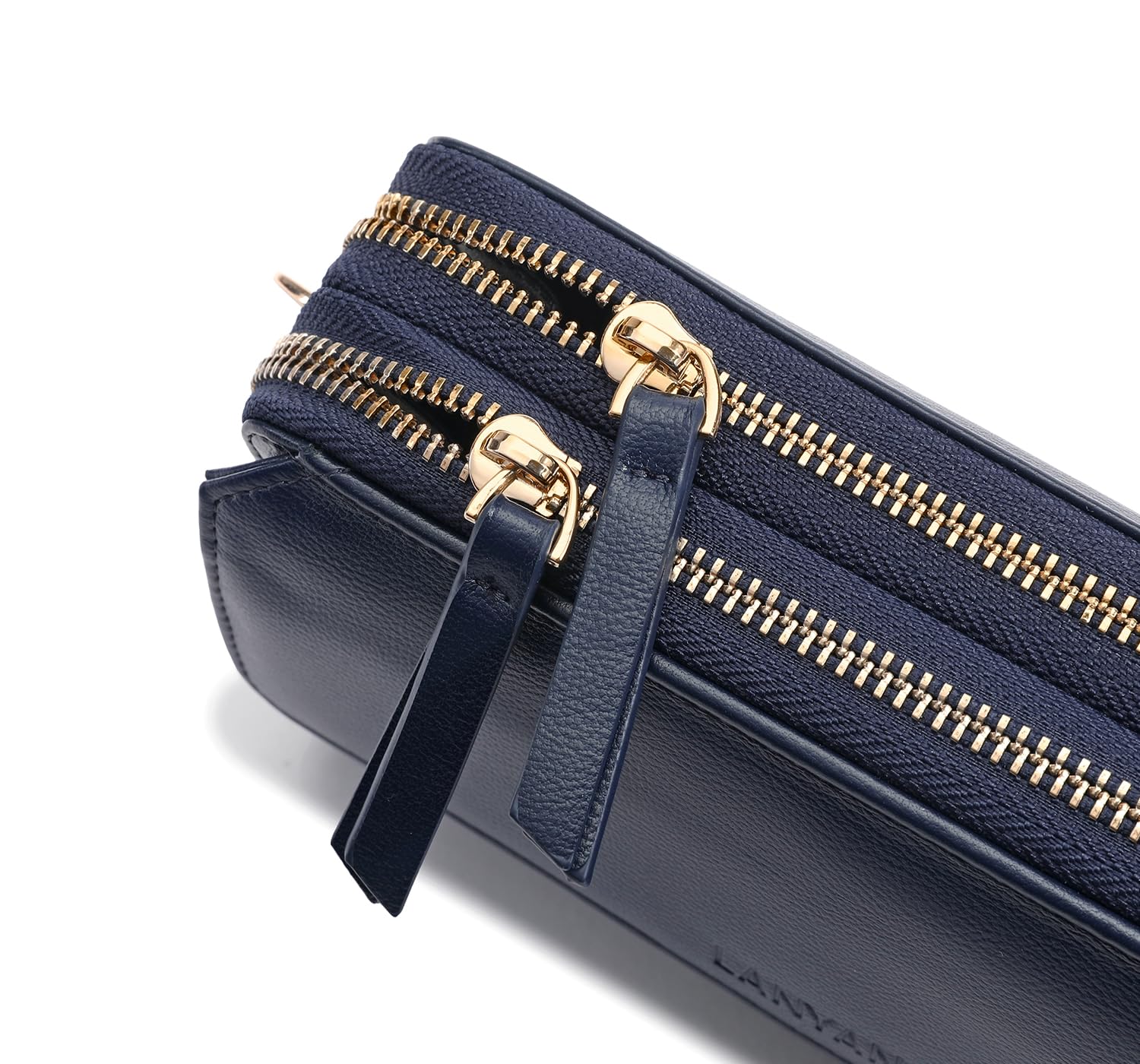 Women Crossbody Wallet RFID Blocking Cell Phone wristlet Purse with shoulder strap small crossbody bag (Navy blue)