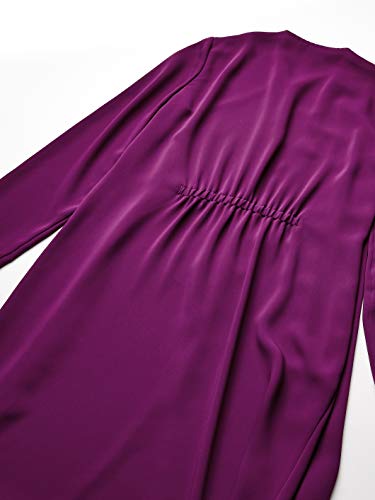 NINE WEST Women's Soft Crepe Duster, Wild Plum, L