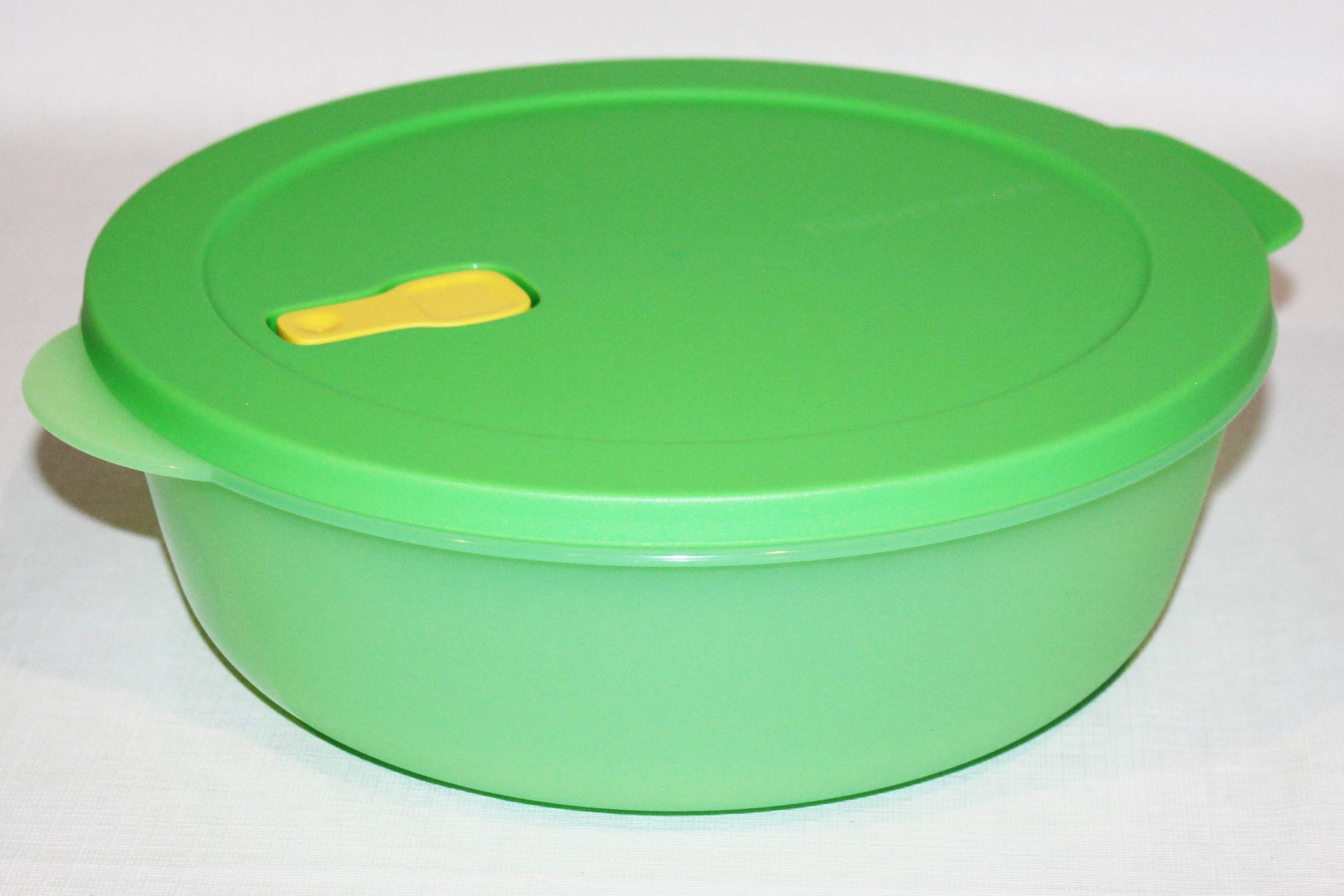 Tupperware Crystalwave Microwave Bowl 3 Quart / 3 Liter Green Yellow