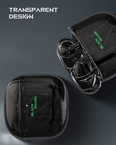 Black Shark Bluetooth Earbuds with 2 Mics Call Noise Canceling, Wireless Earbuds with 24H Playtime for Sport and Work, One-Step Pairing & Smart Touch Control, IPX5 Waterproof, in-Ear Stereo