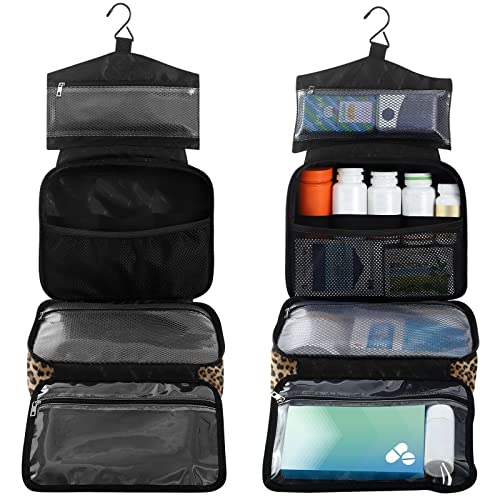 Naanle First Aid Bag Leopard Print Empty Medium Medicine Storage Bag Emergency Treatment Medical Bags Travel Medicine Bag Pill Bottle Organizer for Vitamin Supplement