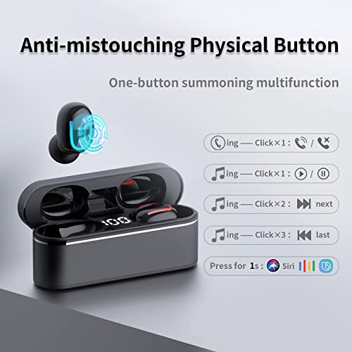 Wireless Earbuds Bluetooth 5.1 True Wireless Earbuds with Microphone, Noise Cancelling Wireless Ear Buds,Smallest Earbuds for Android,iOS,Ear pods Wireless Earbuds,audifonos Bluetooth inalambricos