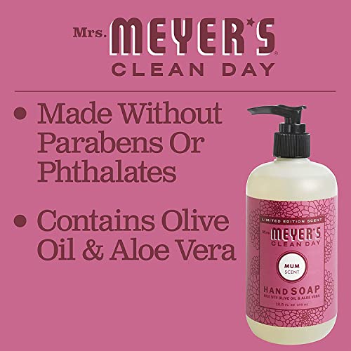 MRS. MEYER'S CLEAN DAY Liquid Hand Soap Mum, 12.5 Fl Oz (Pack of 4)