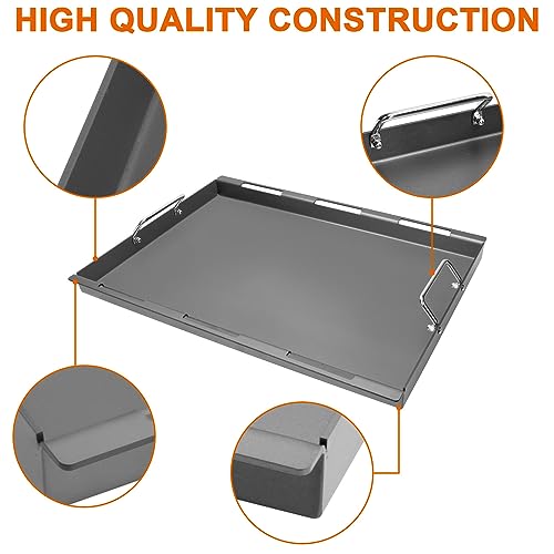 Upgrade Griddle Inserts and Grate for Weber Genesis II 300 Grills, Flat Top Griddle Kit for Weber Genesis II E-310 E-315 E-330 E-335 S-310 S-335 LX S/E-340, Part for Weber 6788 Full-Size Griddle