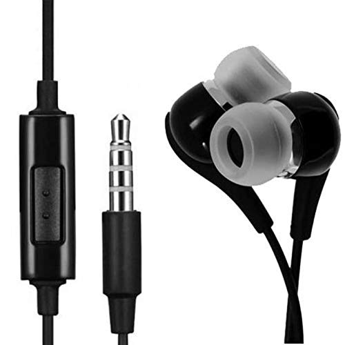 Wired Earphones Headphones Handsfree Mic 3.5mm Headset Earbuds Earpieces Microphone Compatible with TCL 20S, 20 SE, Pro 5G