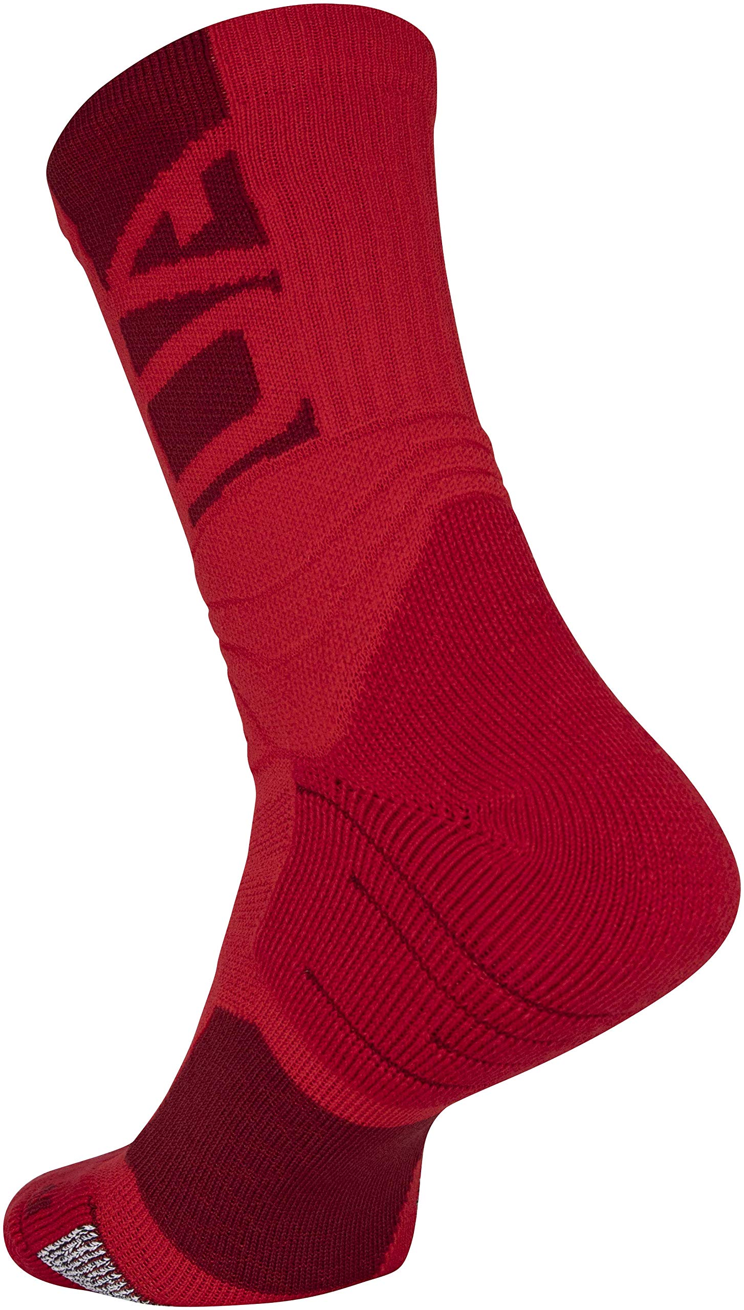 Under Armour Adult Playmaker Mid-Crew Socks, 1-Pair , Red/Cardinal , X-Large