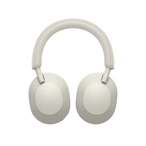 Sony WH-1000XM5 Wireless Industry Leading Headphones with Auto Noise Canceling Optimizer, Crystal Clear Hands-Free Calling, and Alexa Voice Control, Silver