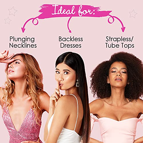 Hollywood Fashion Secrets Silicone Breast Contour Cups, Self-Adhesive, Reusable, Hypoallergenic - Size C
