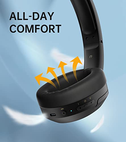 Edifier W820NB Hybrid Active Noise Cancelling Headphones - Hi-Res Audio - 49H Playtime - Wireless Over Ear Bluetooth Headphones for Phone-Call - Black