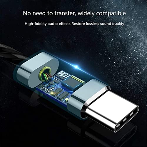 USB C Headphones with Built-in Mic Stereo Sound Earbuds Wired Earphones for Samsung Galaxy S21 Plus S20 FE Oneplus 9 Pro iOS Android