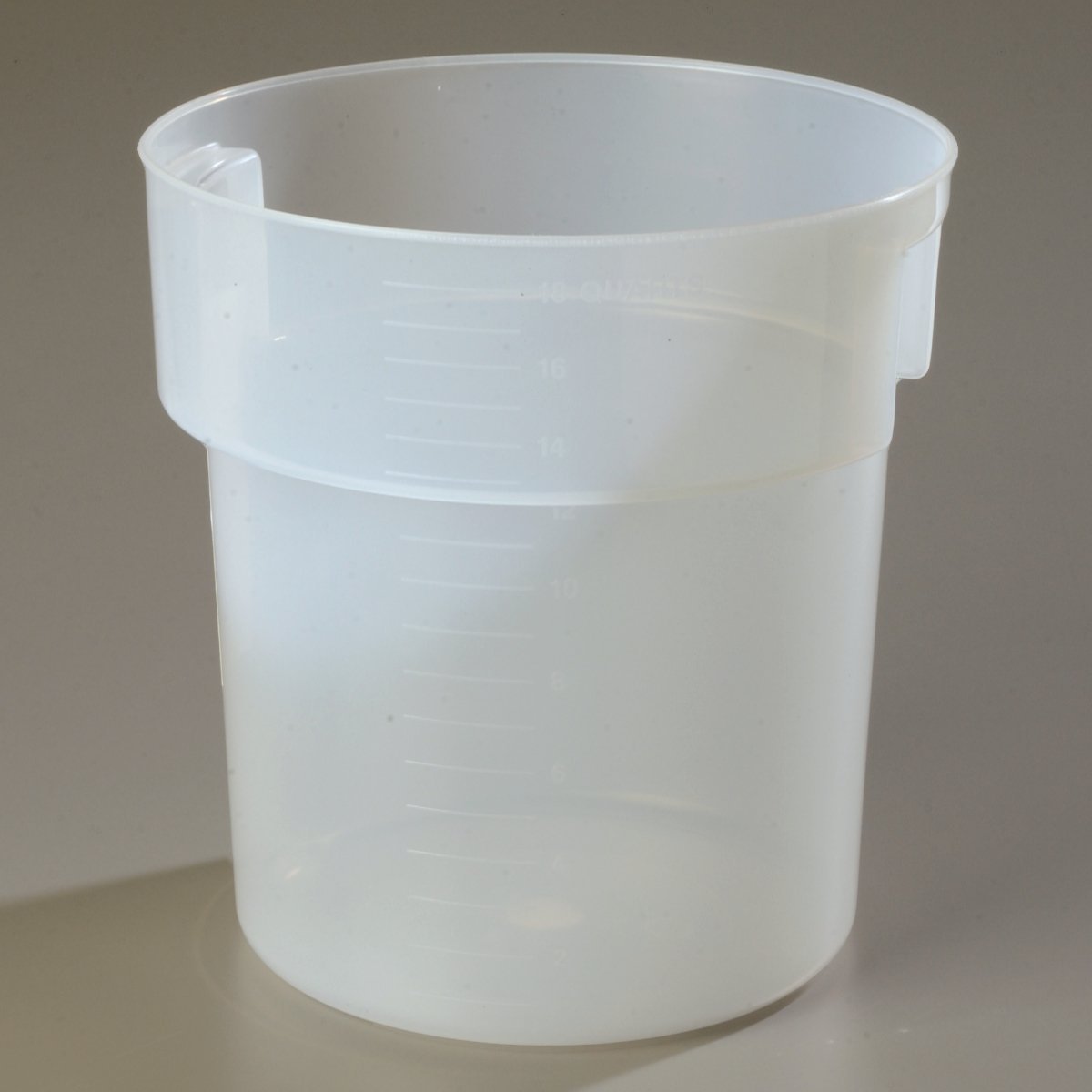 Carlisle FoodService Products Bain Marie Round Food Storage Container with Stackable Design for Kitchens, Restaurants, Catering, Plastic, 18 Quarts, Clear