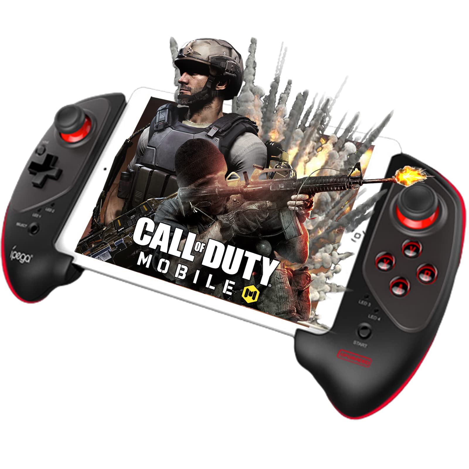 Megadream Wireless Mobile Controller Gamepad Joystick for iPad (11in), iPhone 16/15/14/13, Android Samsung Tablet PC - MFi Certified - 18+ Hour Battery Life - Call of Duty - Minecraft, Black