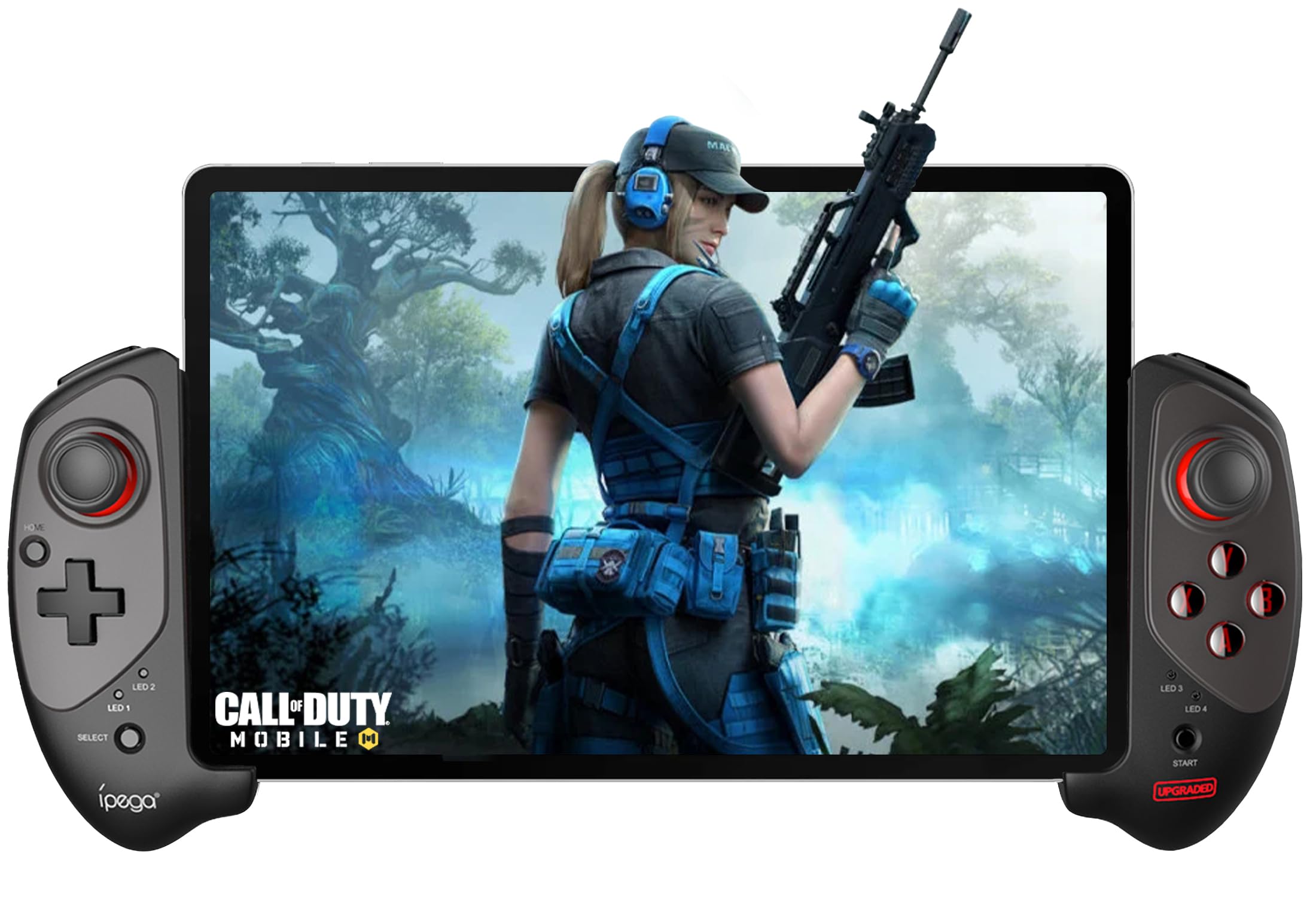 Megadream Wireless Mobile Controller Gamepad Joystick for iPad (11in), iPhone 16/15/14/13, Android Samsung Tablet PC - MFi Certified - 18+ Hour Battery Life - Call of Duty - Minecraft, Black